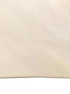 CORTANA Fold-over Leather Clutch - Neutrals