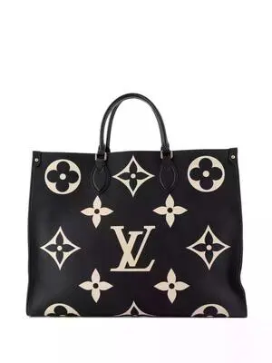 LOUIS VUITTON Onthego Bicolor Monogram Empreinte Giant Gm Tote Bag - Black