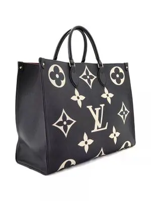 LOUIS VUITTON Onthego Bicolor Monogram Empreinte Giant Gm Tote Bag - Black