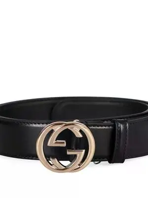 Gucci Logo Buckle Leather Belt