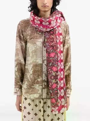 PIERRE-LOUIS MASCIA Hawnbci Floral-print Shawl Scarf - Pink