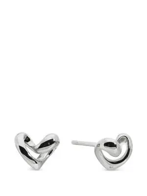 Monica Vinader Small Infinity Heart Stud Earrings - Silver