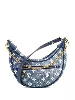 LOUIS VUITTON Loop Handbag Monogram Jacquard Denim Hobo