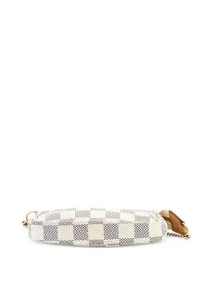 LOUIS VUITTON Damier Pochette Accessoires Mini Clutch - White