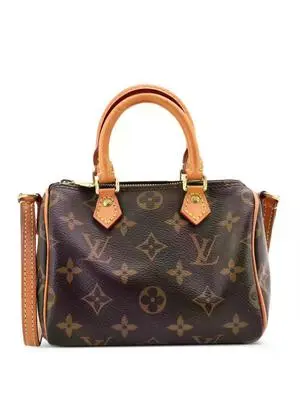 LOUIS VUITTON Speedy Bandouliere Nano Crossbody Bag Monogram Canvas - Brown