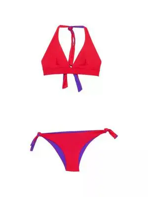 FISICO Bicolour Tie Beachwear - Red
