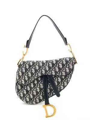 Dior Saddle Handbag Oblique Canvas Medium - Blue