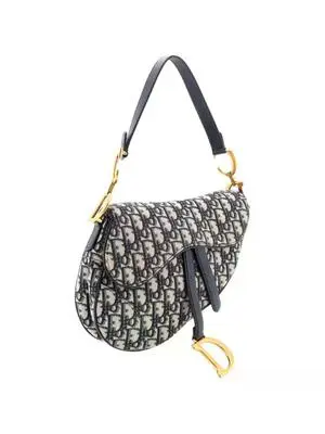Dior Saddle Handbag Oblique Canvas Medium - Blue