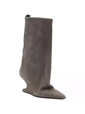 Rick Owens Pointed-toe Leather Boots