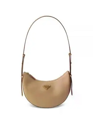 Prada Arqué Leather Shoulder Bag - Neutrals