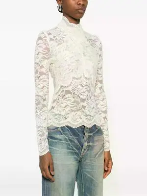 Rabanne Lace Mock-neck Top
