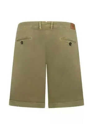 MOORER Bermuda Pleated Shorts - Green