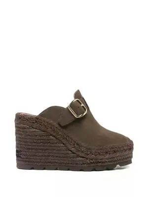 Stella McCartney Buckle Wedge Mules