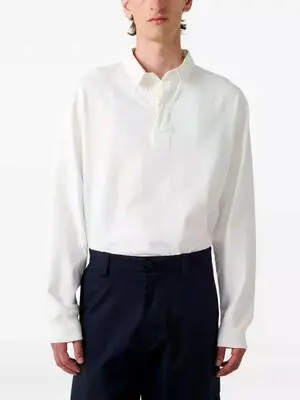 Studio Nicholson Alyk Ribbed Polo Shirt - Blue