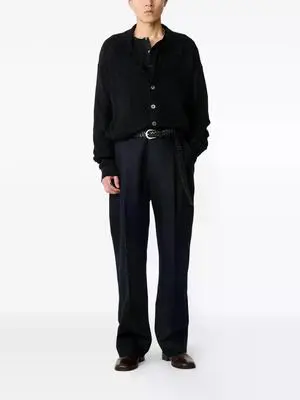 Studio Nicholson Hamto Polo Button Cardigan - Black