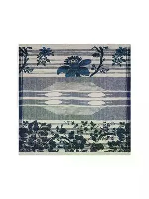 PIERRE-LOUIS MASCIA Molare Floral-geometric Scarf - Blue