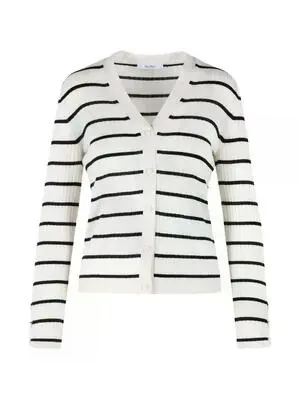 MAX MARA Striped V-Neck Cardigan