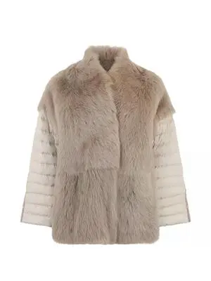 MOORER Quilted Jacket With Fur Trim