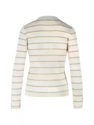 Max Mara Pedale Striped V-neck Cardigan - Neutrals