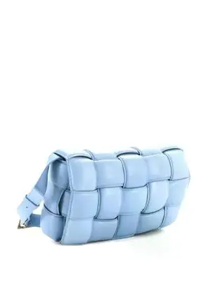 Bottega Veneta Cassette Padded Maxi Intrecciato Leather Crossbody Bag - Blue