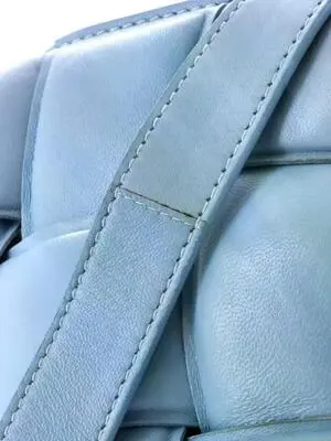 Bottega Veneta Cassette Padded Maxi Intrecciato Leather Crossbody Bag - Blue