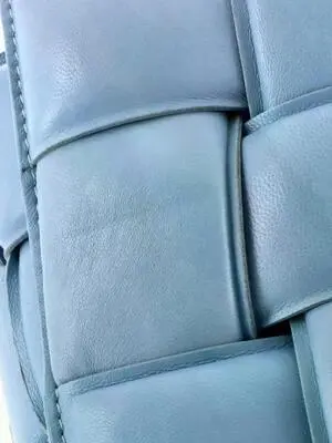 Bottega Veneta Cassette Padded Maxi Intrecciato Leather Crossbody Bag - Blue