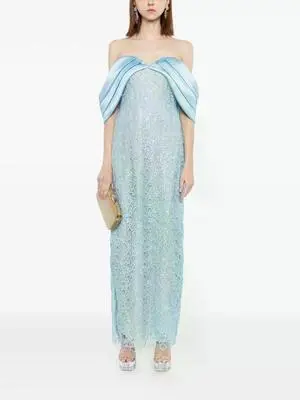 SAIID KOBEISY Midi Guipure Dress