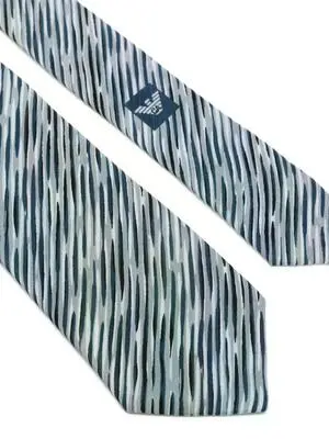 Emporio Armani Striped Tie - Blue