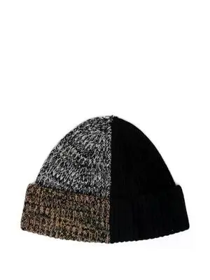JOSEPH Merino Collage Beanie - Black