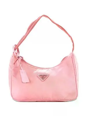 Prada Re-edition 2000 Tessuto Mini Hobo Bag - Pink