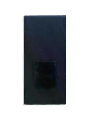 MOORER Fur Pocket Scarf - Blue
