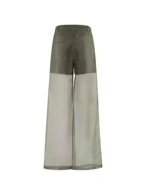 Federica Tosi Sheer Wide Leg Trousers - Green