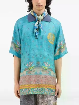 PIERRE-LOUIS MASCIA Aloeuw Silk Bandana Scarf - Blue