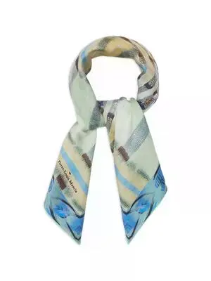 PIERRE-LOUIS MASCIA Aloeuw Silk Bandana Scarf - Blue