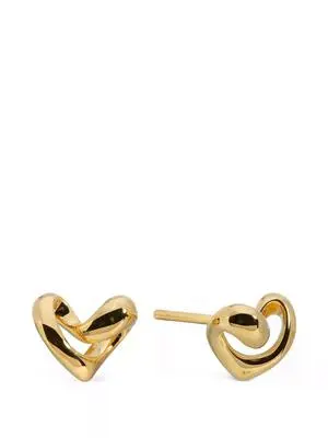 Monica Vinader Small Infinity Heart Stud Earrings - Gold
