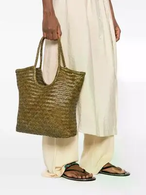 Dragon Diffusion Woven Handle Tote - Green