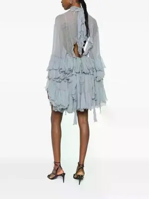 Chloé Ruffled Mini Dress - Blue