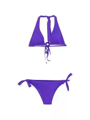 FISICO Crochet Bowknot Beachwear - Purple