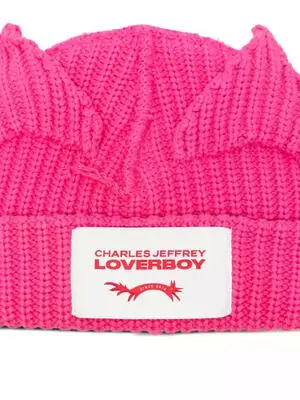 CHARLES JEFFREY Ears Beanie Hat - Pink