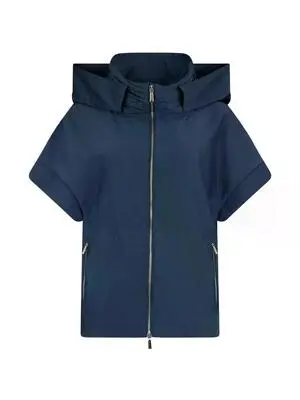 MOORER Hooded Short-sleeve Jacket