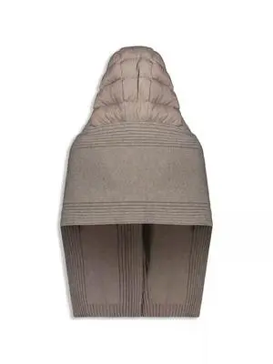 MOORER Hooded Ribbed Scarf