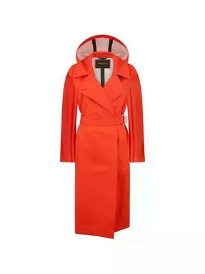 MOORER Belted Hooded Coat