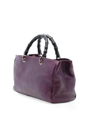 Gucci 2016-2025 Medium Bamboo Shopper Satchel - Purple