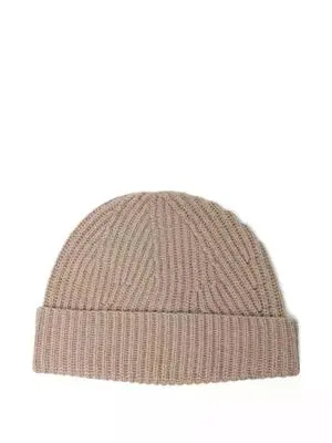 JOSEPH Ribbed Beanie - Neutrals