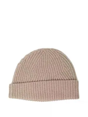 JOSEPH Ribbed Beanie - Neutrals