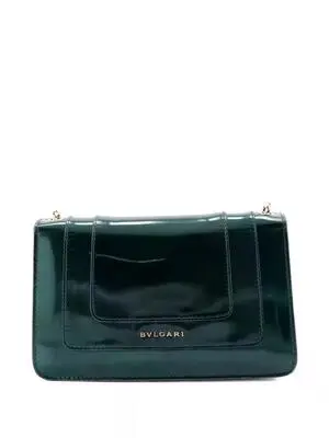 BVLGARI Serpenti Forever Metallic Leather Small Shoulder Bag