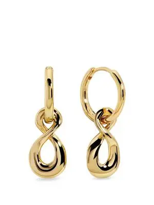 Monica Vinader Infinity Huggie Earrings - Gold
