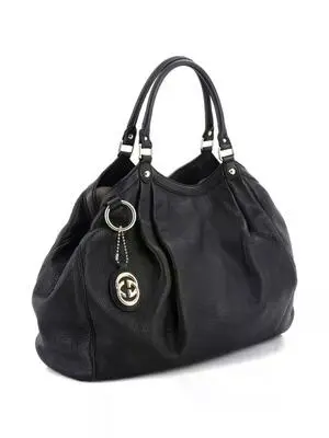 Gucci Sukey Sima Leather Large Tote Bag - Black