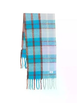 BONSAI Fringed Scarf - Blue