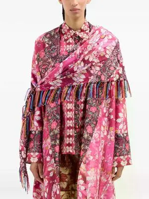 PIERRE-LOUIS MASCIA Floral Print Fringed Scarf